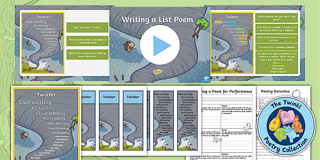'Twister' – Extreme Earth Hurricane List Poem for KS2